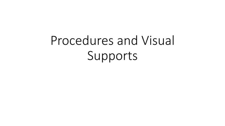 Procedures and Visual Supports