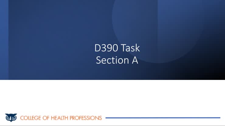 D390 Task Section A