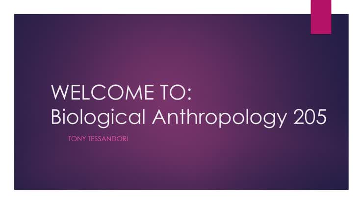 Lecture 1 - Anth 205 Introduction to Anthropology narrated Summer 21
