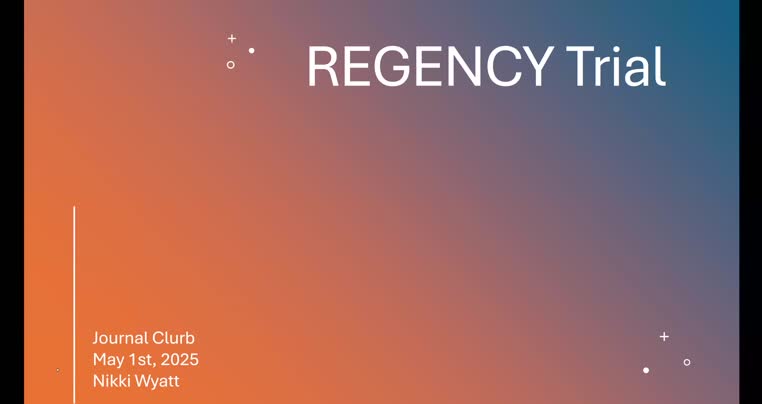 Journal Club 5-1-25: Wyatt (REGENCY Trial of obintuzumab in SLE)