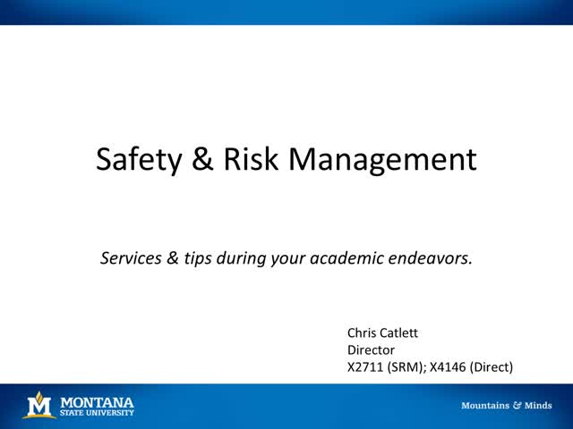 Safety & Risk Management