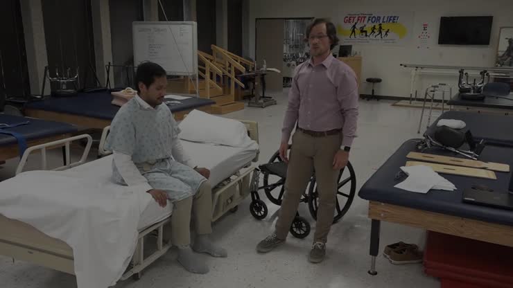 Scooting the Patient forward and back with PT standing
