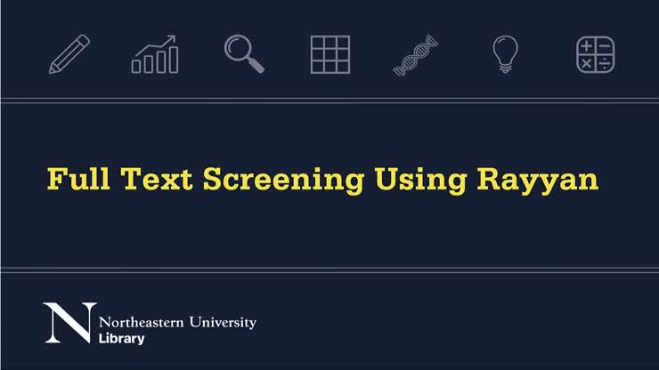 Full Text Screening Using Rayyan