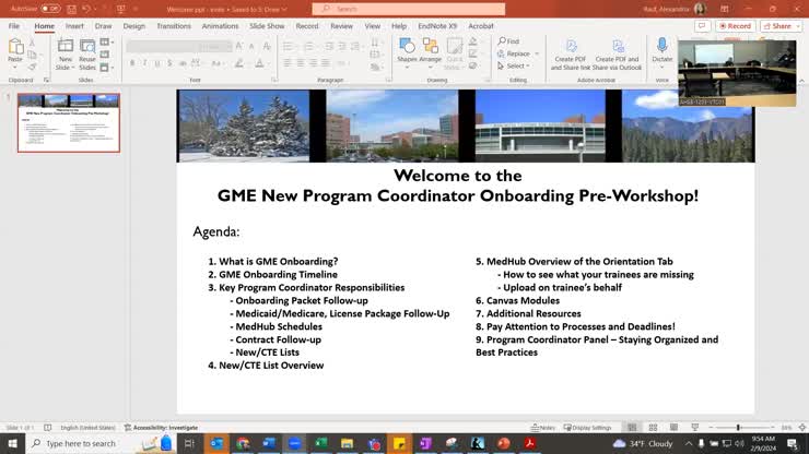 GME 2024-2025 New Program Coordinator Onboarding Pre-Workshop