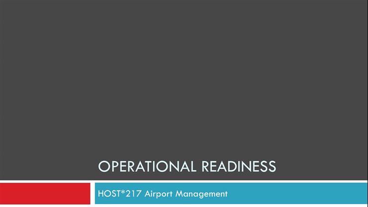 Operational Readiness