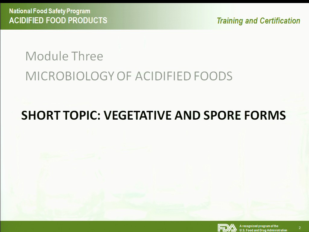 Vegetative vs. Spores