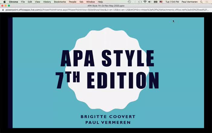 APA 7th Edition Online Workshop