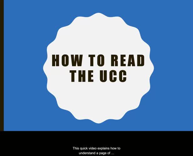 How to Read the UCC