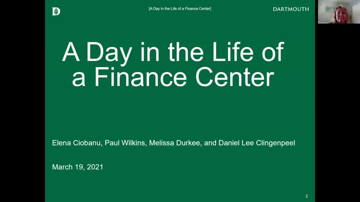 Day in the Life of a Finance Center
