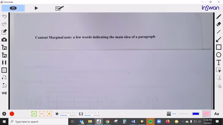 Marginal notes intro