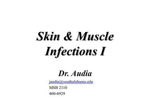 AUDIA Skin and Muscle Infections MSK SPR 2024