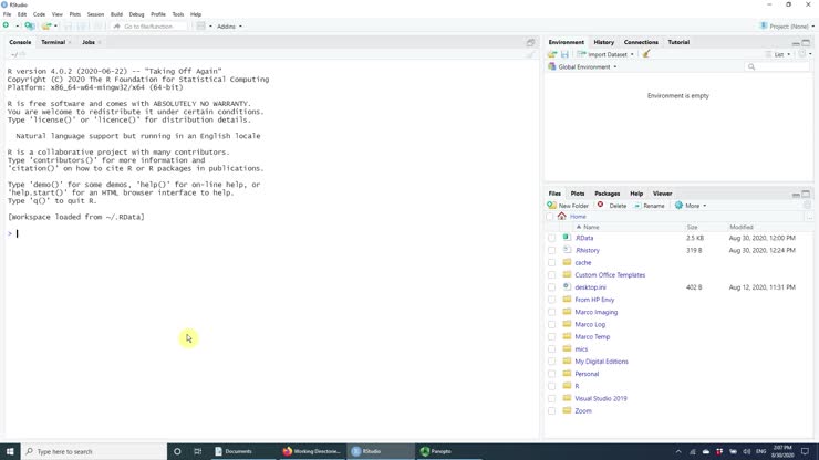 1- Introduction to the RStudio environmnet and basic operations in R