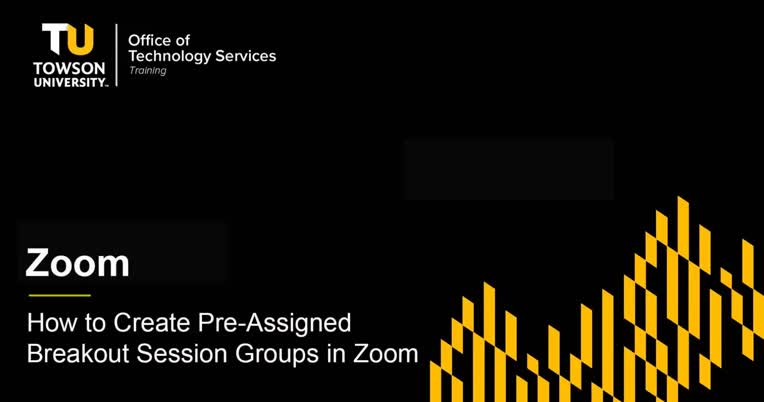 How to Create Pre Assigned Breakout Session Groups in Zoom