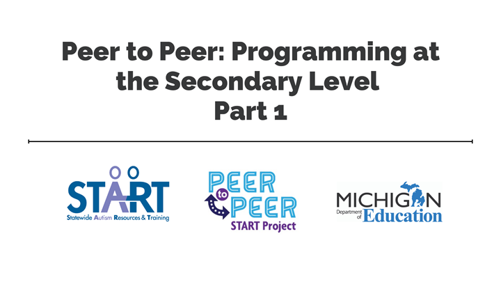 Peer to Peer Programming at the Secondary Level Part 1