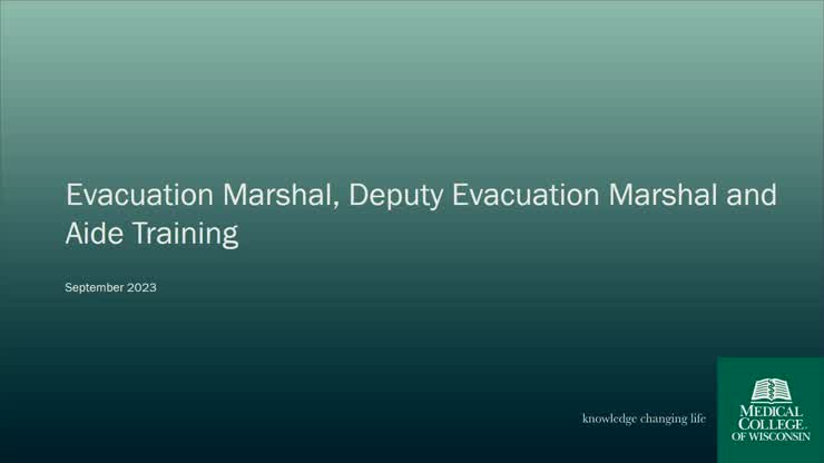 Evacuation Marshall Training
