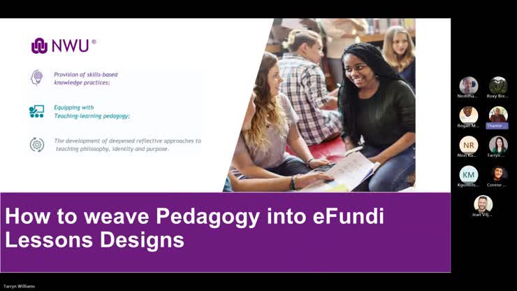 2024-04-12 eFundi - How to weave pedagogy into your eFundi Lessons design
