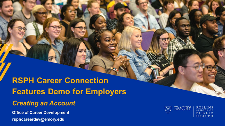 RSPH Career Connection Demo for Employers_How to Sign Up for an Account