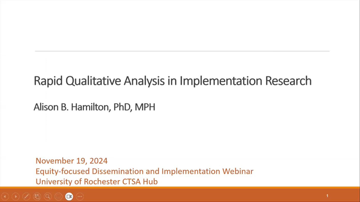 EQ-DI Webinar: Rapid Qualitative Analysis in Implementation Research