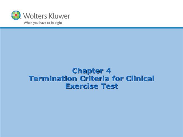 Termination Criteria