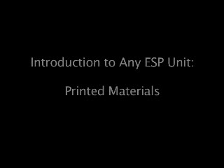 ESP Printed Materials