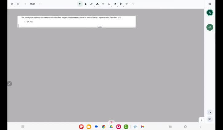 4.4 - Trigonometric Functions of Any Angle (Part 2)