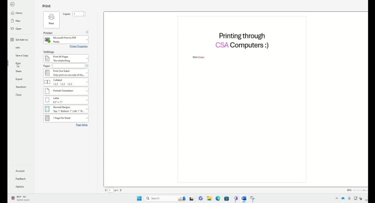 Color Printer Tutorial