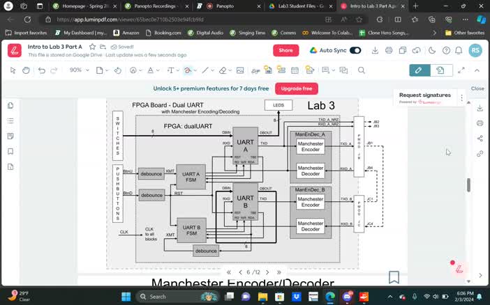 Lab 3 Part A Manchester Encoder Timing