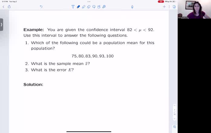 04 Calculating the Mean and Error from a given Confidence Interval