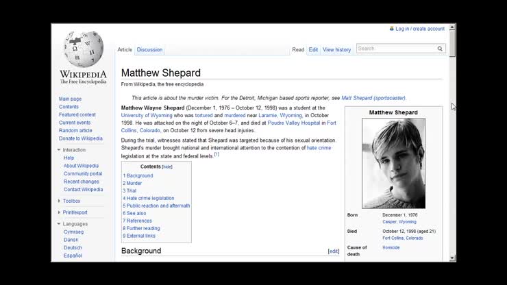 Week 14 Matthew Shepard Case