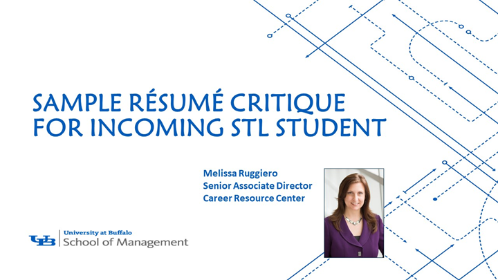 Incoming STL Resume Critique