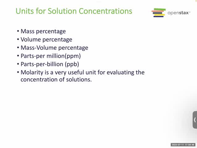 Section 3.4 - Other Units of Concentration