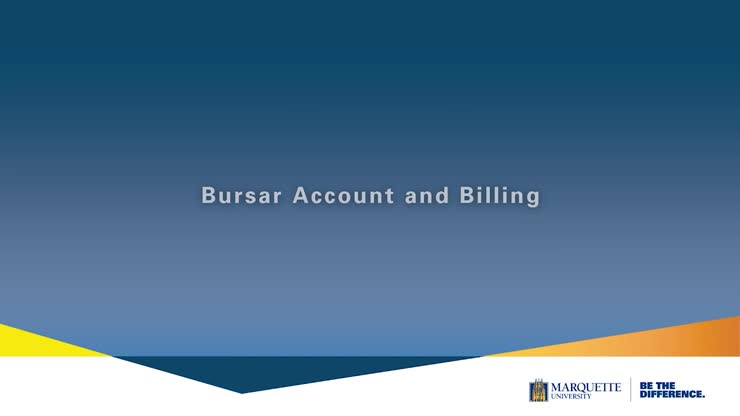 Bursar Account and Billing