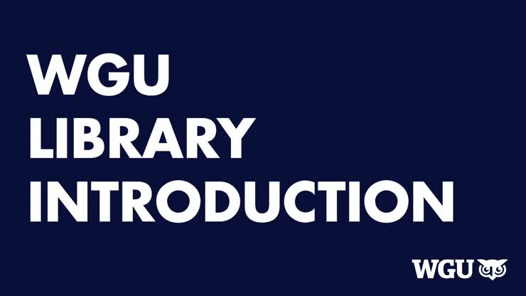 WGU Library Introduction