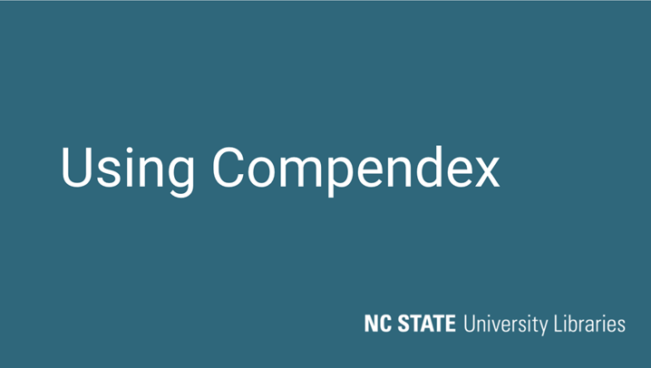 Using Compendex
