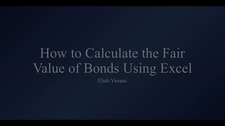 V36_How to calculate the fair value of bonds using excel?