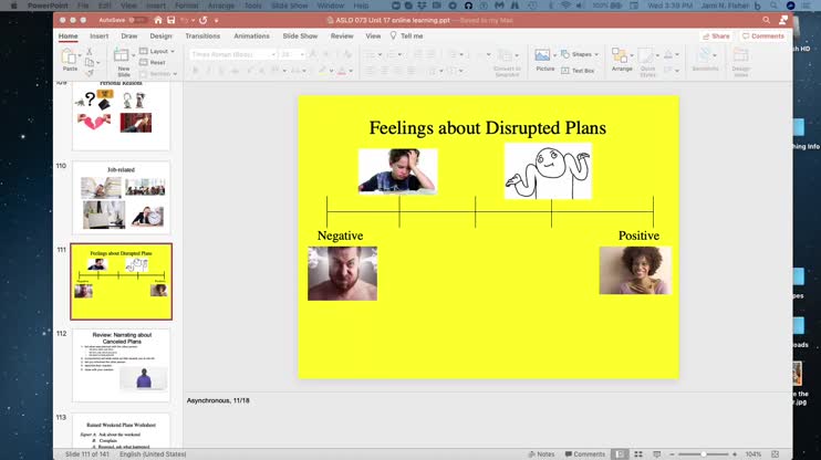 Unit 17: Feelings about disrupted plans