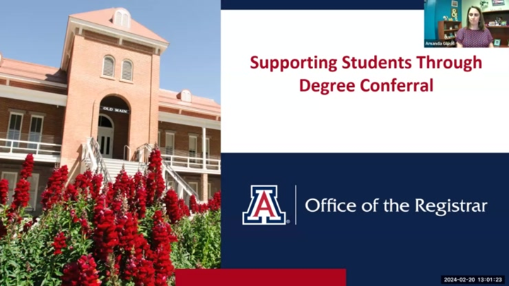 Supporting Undergraduate Students Through Degree Conferral