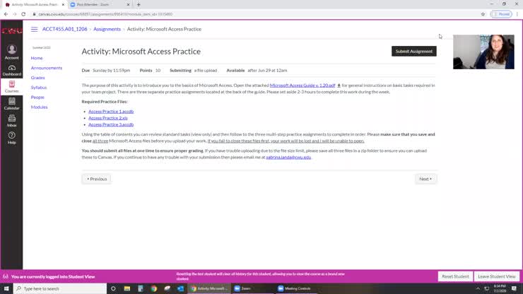Getting Started Microsoft Access Activity