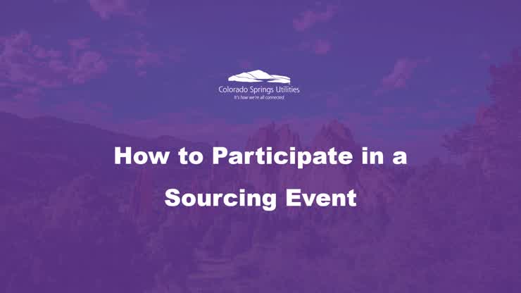 How to Participate in a Sourcing Event