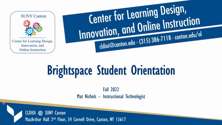 Brightspace Student Orientation 8-22-2022