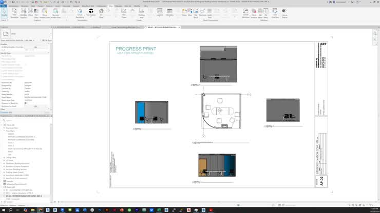 150 Andover - annotating interior elevations and callout