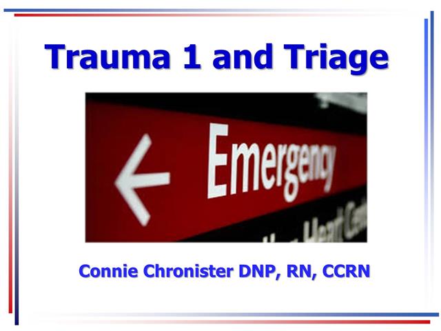 Trauma 1 & Triage (2020)