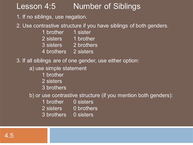 Lesson 4.5 Ranking & Commenting on Siblings