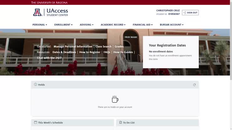 How to Use Your UAccess Student Center