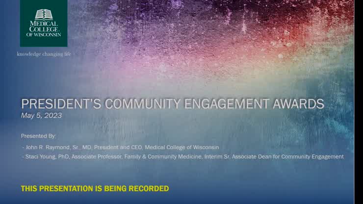 2023 President's Community Engagement Award Ceremony