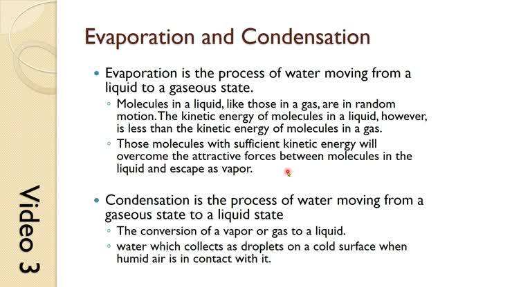 3. Evaporation and Condensation