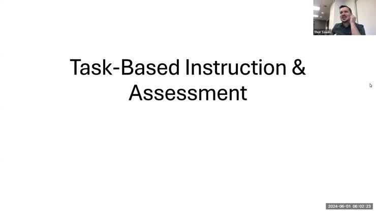 Task-based Instruction and Assessment