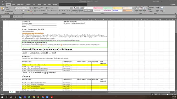 How to Read a Degree Plan
