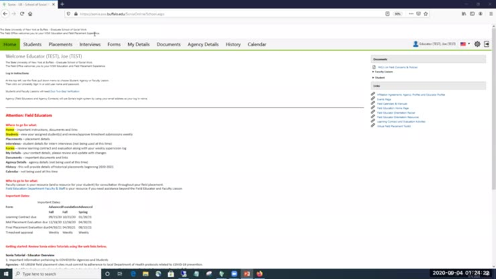 Sonia Tutorial - Field Educator Overview