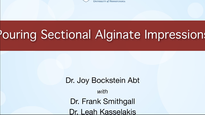 5. Pouring Sectional Alginate Impressions_Edit